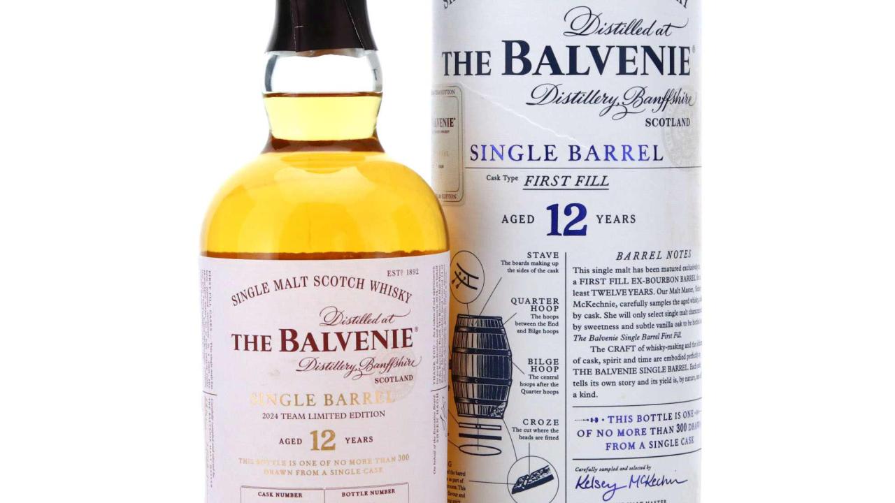Balvenie Single Barrel 12 Year Old First Fill - 2024 Team Limited ...