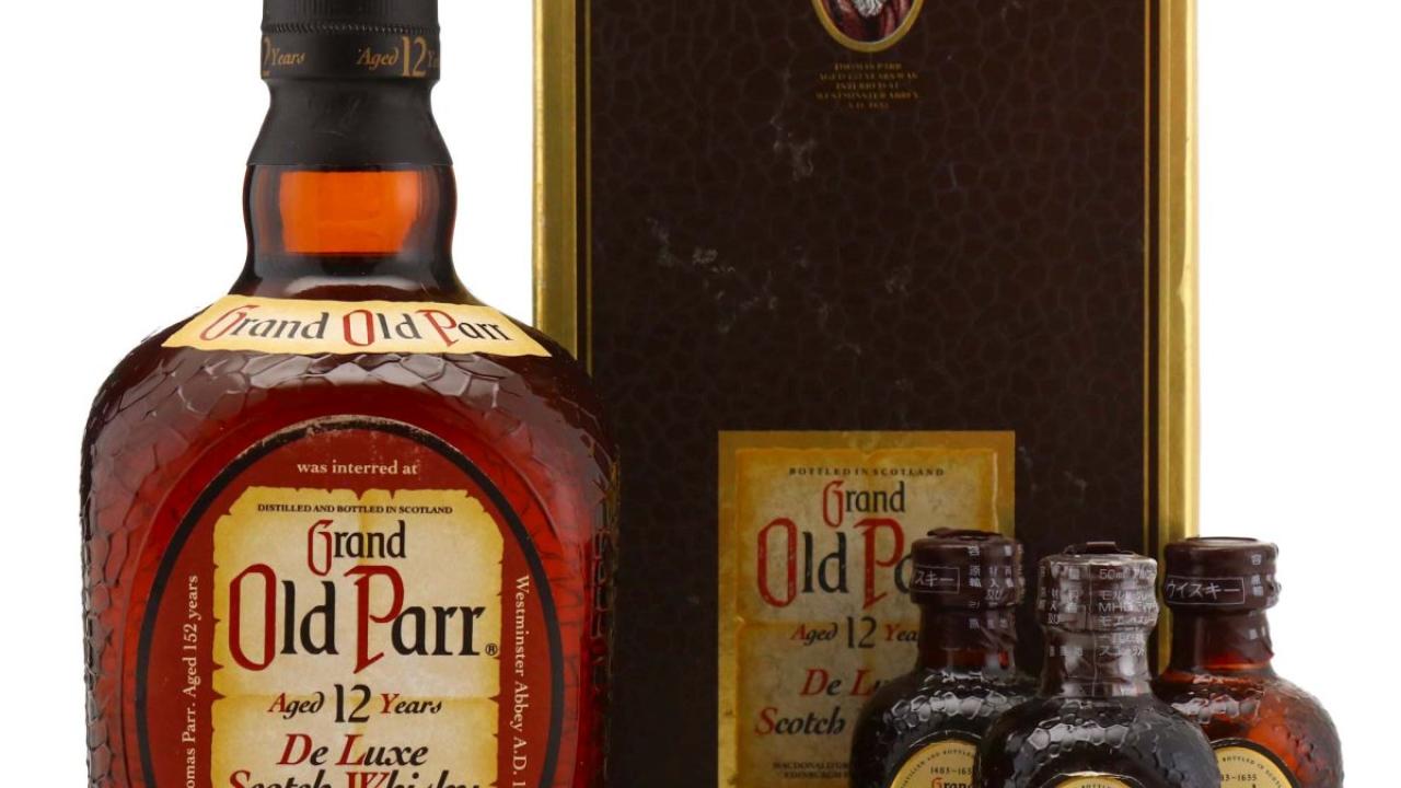 Grand Old Parr 12 Year Old / with 3 Miniature 5cl Whisky | Whisky ...