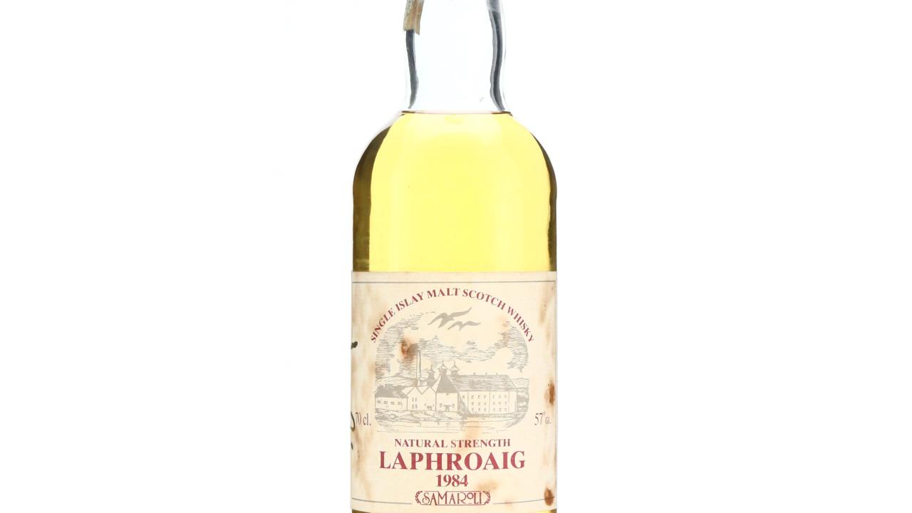 Laphroaig 1984 Samaroli Natural Strength / Signed by Silvano Samaroli ...