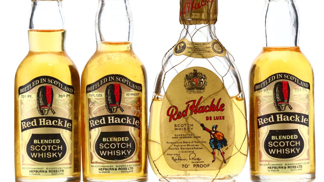 Red Hackle De Luxe Scotch Whisky Miniature x 4 Whisky | Whisky Auctioneer