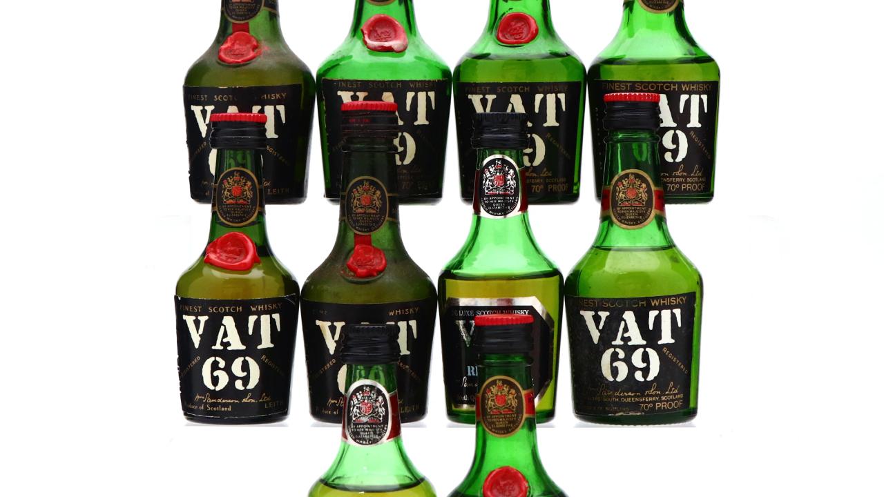 Vat 69 Miniature x 10 Whisky | Whisky Auctioneer