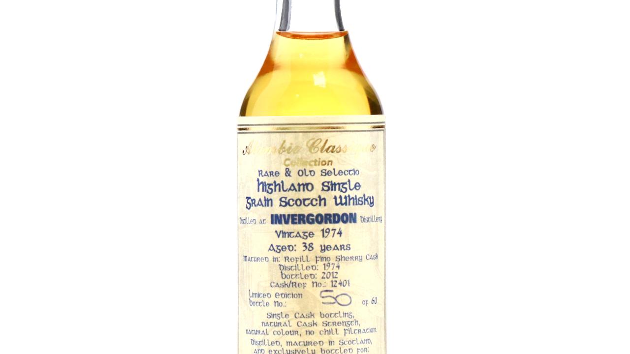 Invergordon 1974 Alambic Classique 38 Year Old Miniature Whisky ...