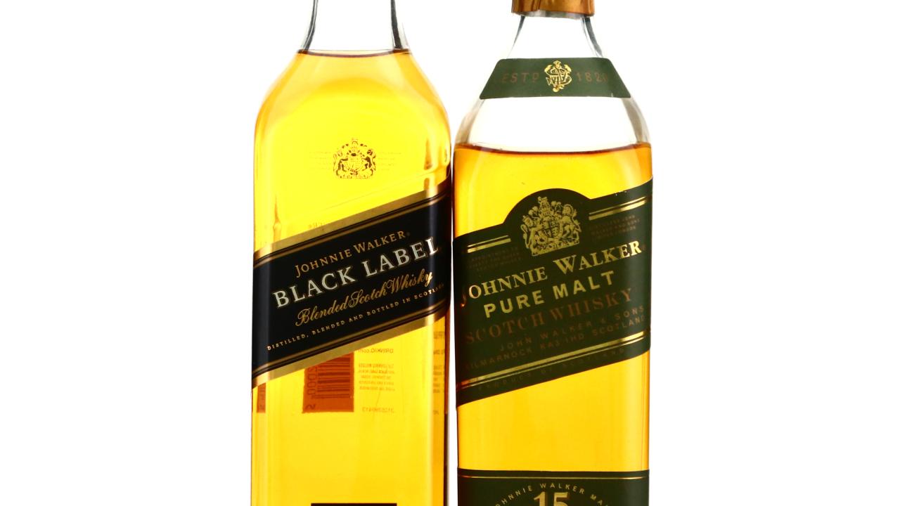 Johnnie Walker Black Label & Green Label Pure Malt Whisky | Whisky ...
