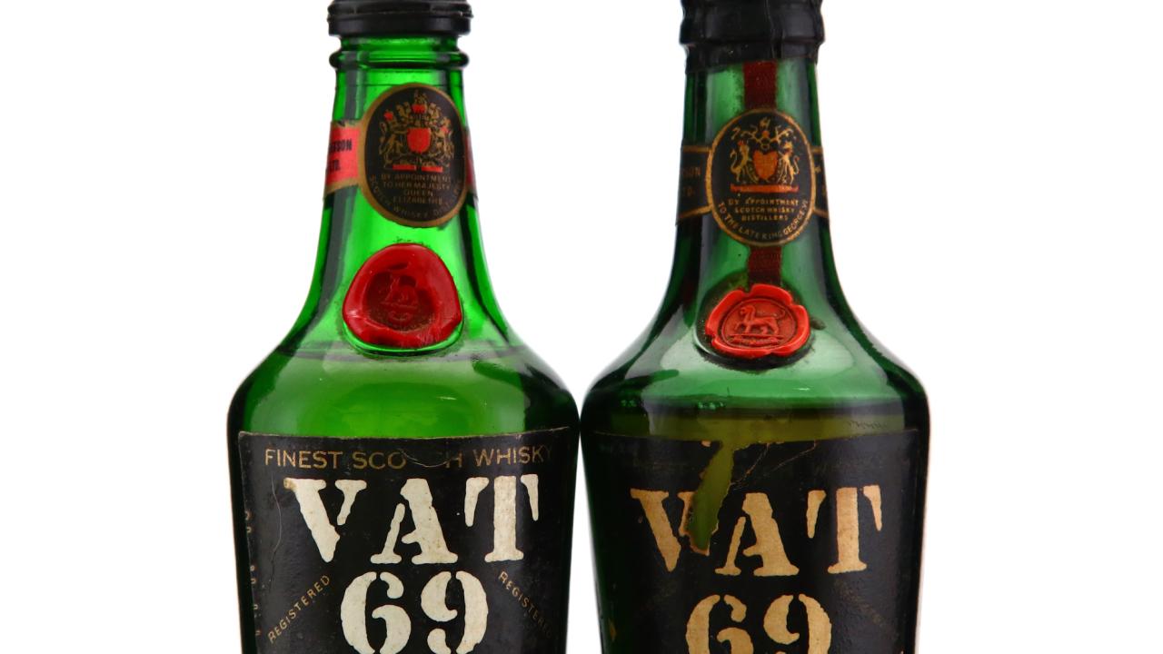Vat 69 Miniature 1960s x 2 Whisky | Whisky Auctioneer