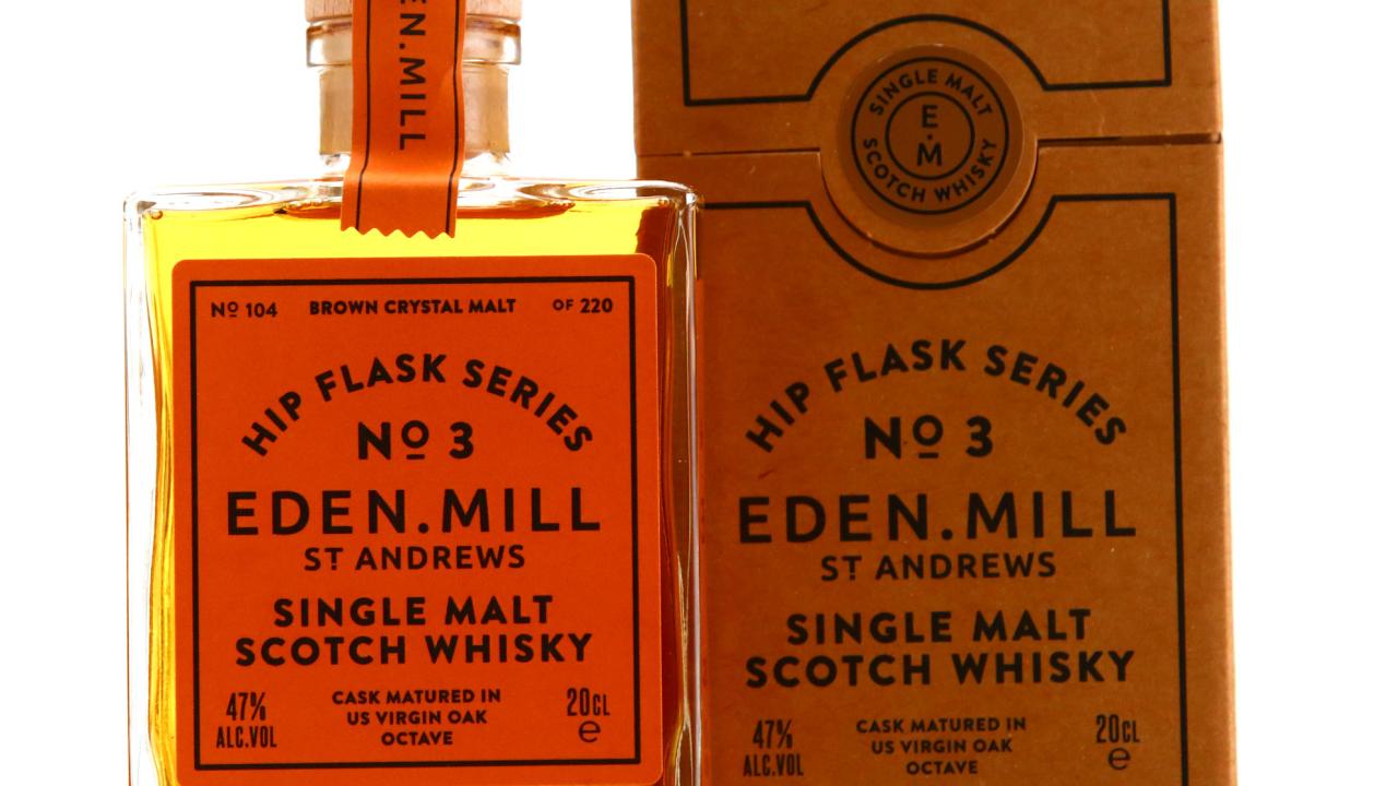 Eden Mill Hip Flask Series No.3 - Brown Crystal Malt, US Virgin Octave ...