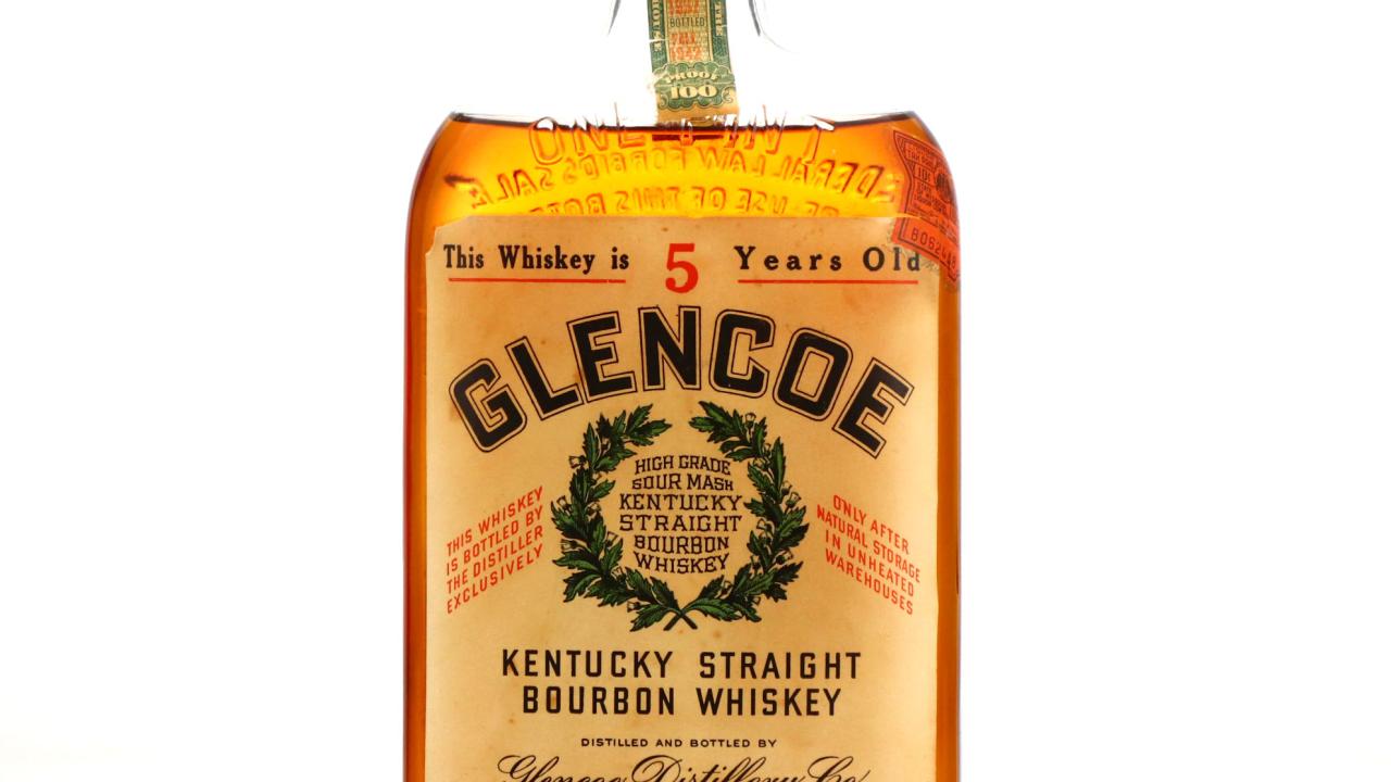 Glencoe 1937 Bottled in Bond 5 Year Old Bourbon Whisky | Whisky Auctioneer
