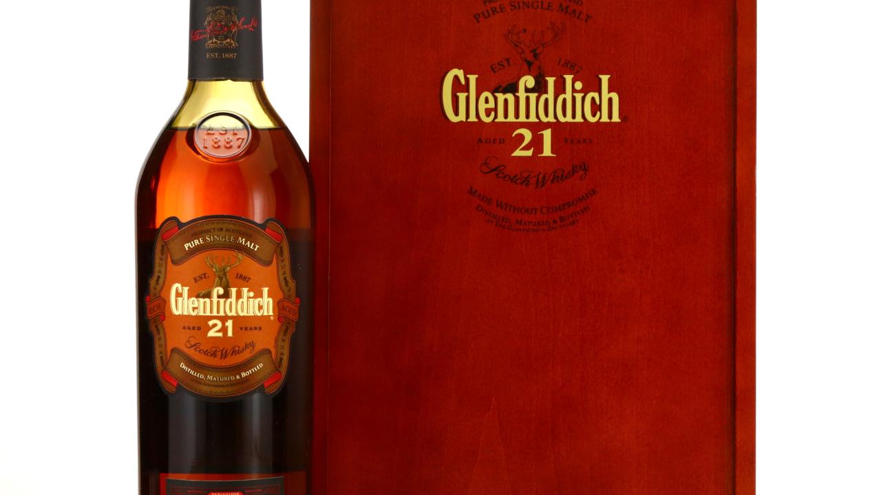 Glenfiddich 21 Year Old Gran Reserva Cuban Rum Finish Cigar Gift Pack ...
