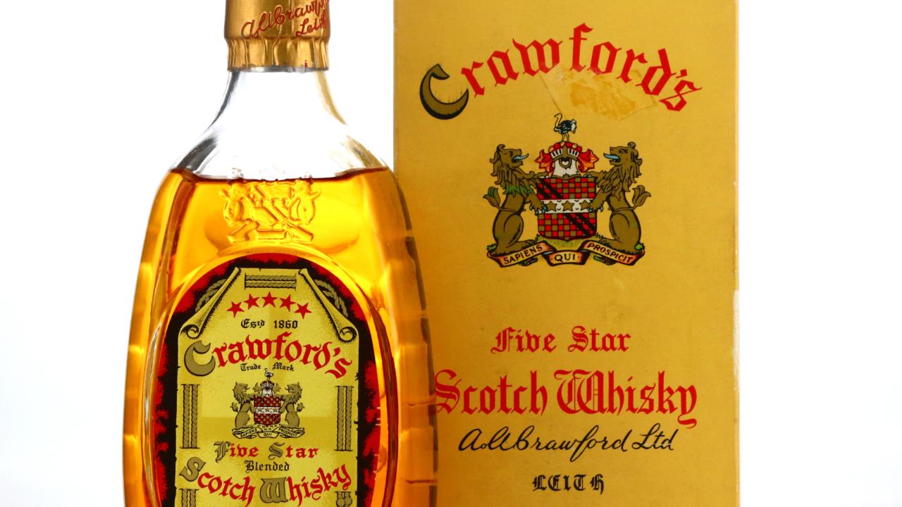 Crawford's Five Star Half Bottle 1970s Whisky | Whisky Auctioneer