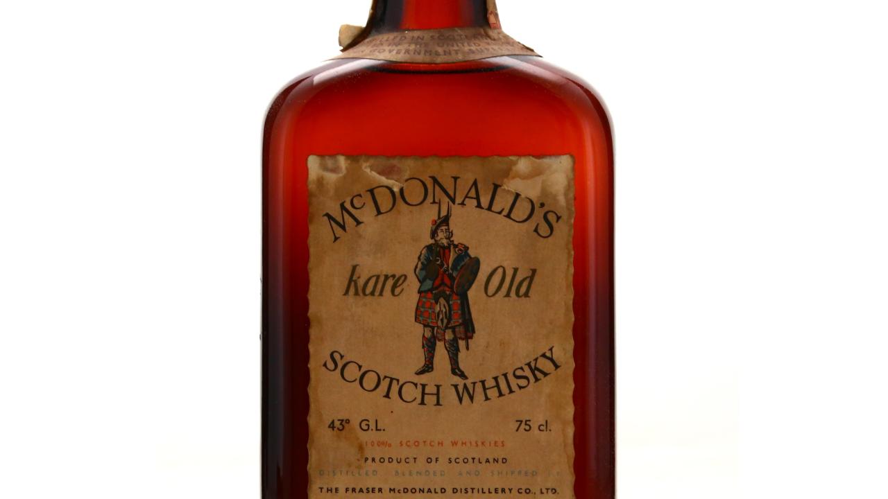 McDonald's Rare Old Scotch Whisky 1970s Whisky | Whisky Auctioneer