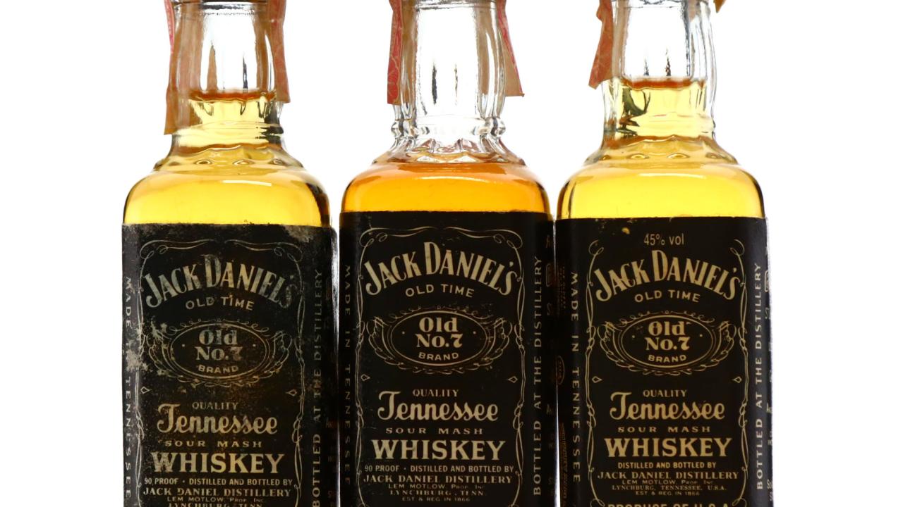 Jack Daniel's Old No.7 Brand Miniature x 3 1980s Whisky | Whisky Auctioneer