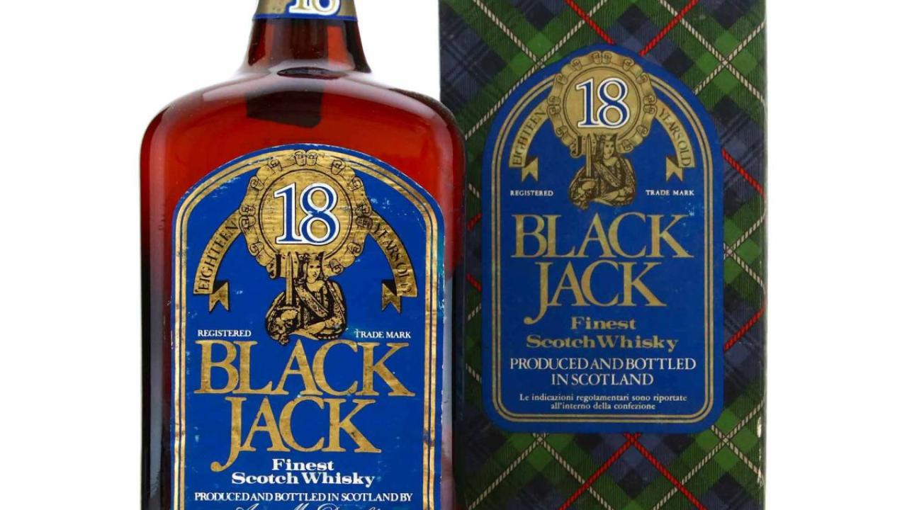 Black Jack 18 Year Old Finest Scotch Whisky 1980s / Fabbri Import Whisky | Whisky Auctioneer