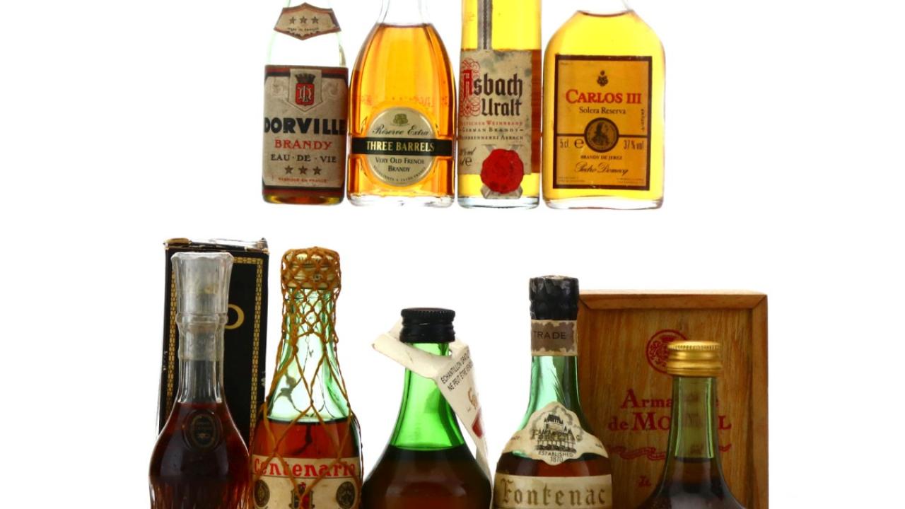 Cognac and Brandy Miniature x 9 Whisky | Whisky Auctioneer