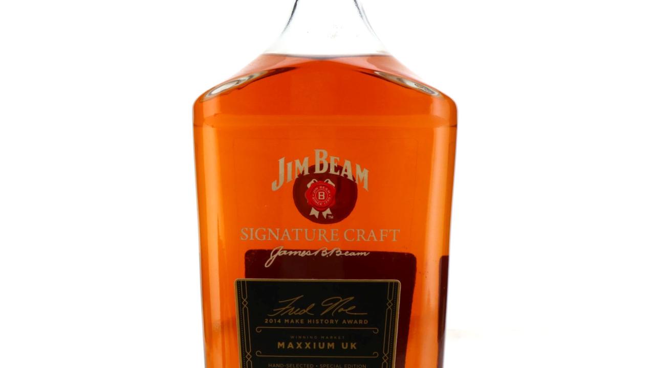 Jim Beam 12 Year Old Signature Craft / 2014 Make History Award Whisky ...