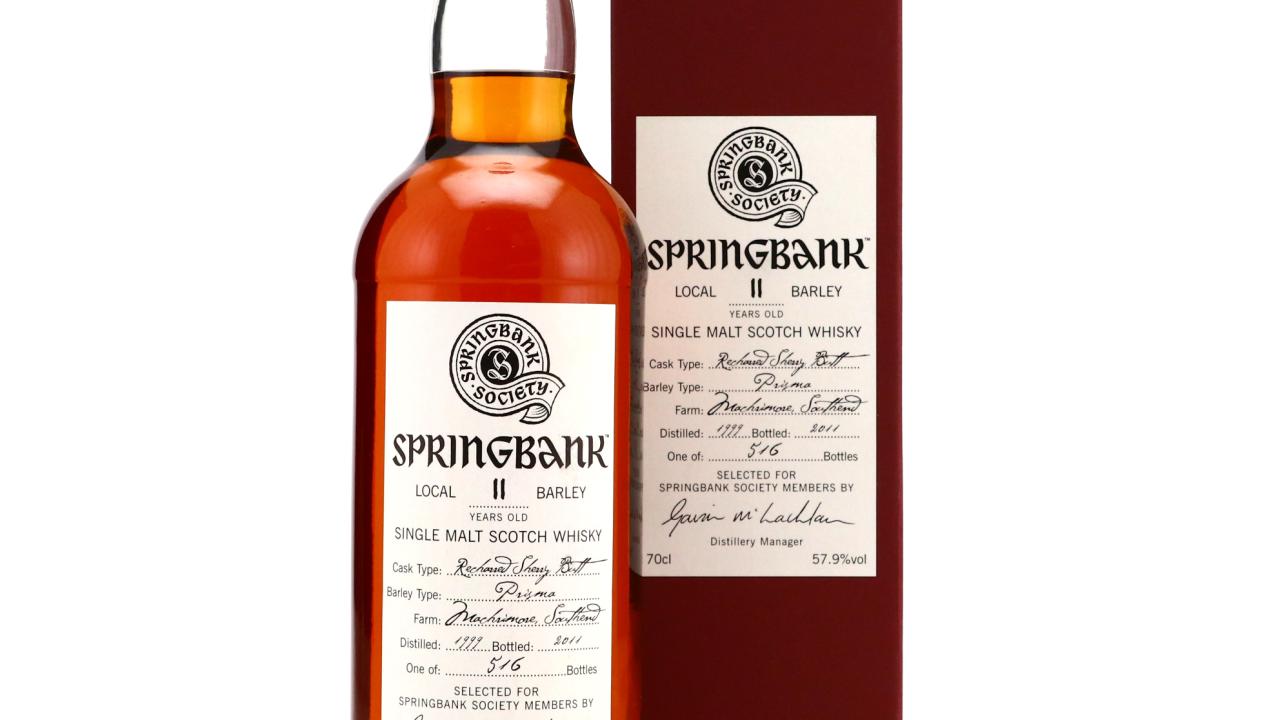 Springbank 1999 Springbank Society 11 Year Old Local Barley / Recharred ...
