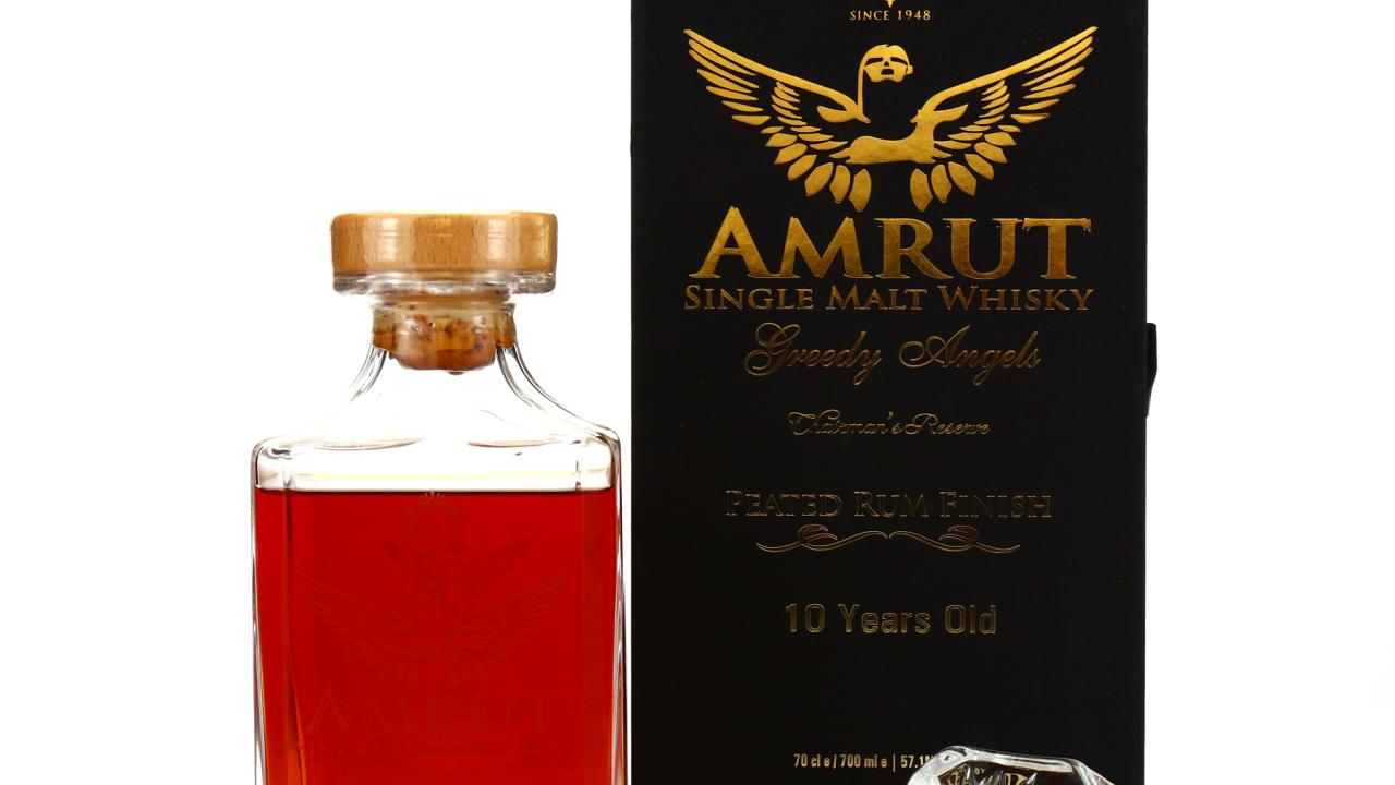 Amrut Greedy Angels 10 Year Old Peated Rum Finish Whisky | Whisky ...