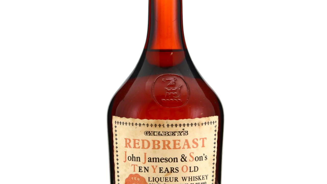 John Jameson & Son's Redbreast 10 Year Old circa 1970s / Gilbey's ...