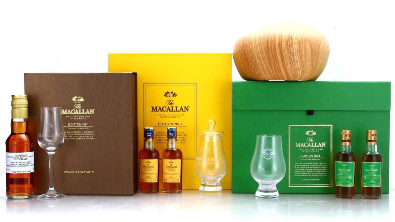 Macallan Edition Series Limited Edition Box Sets 1, 3 and 4 Whisky ...