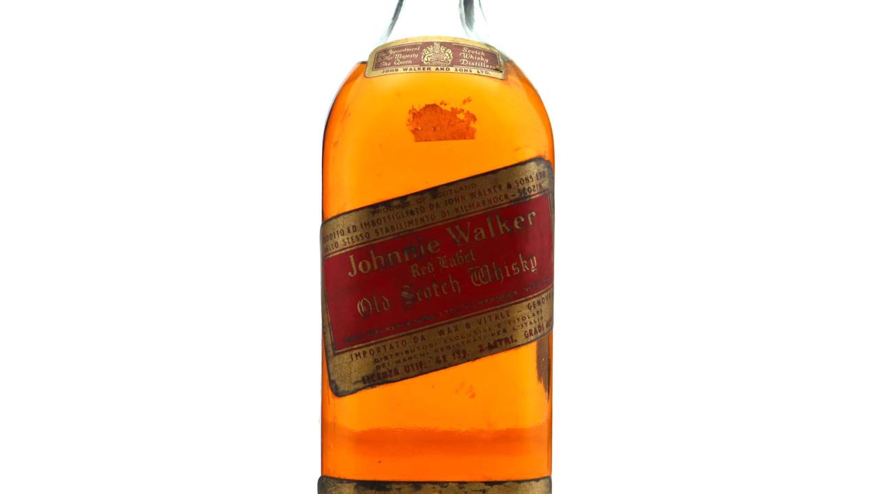Johnnie Walker Red Label 2 Litre 1980s / Wax & Vitale Import Whisky ...