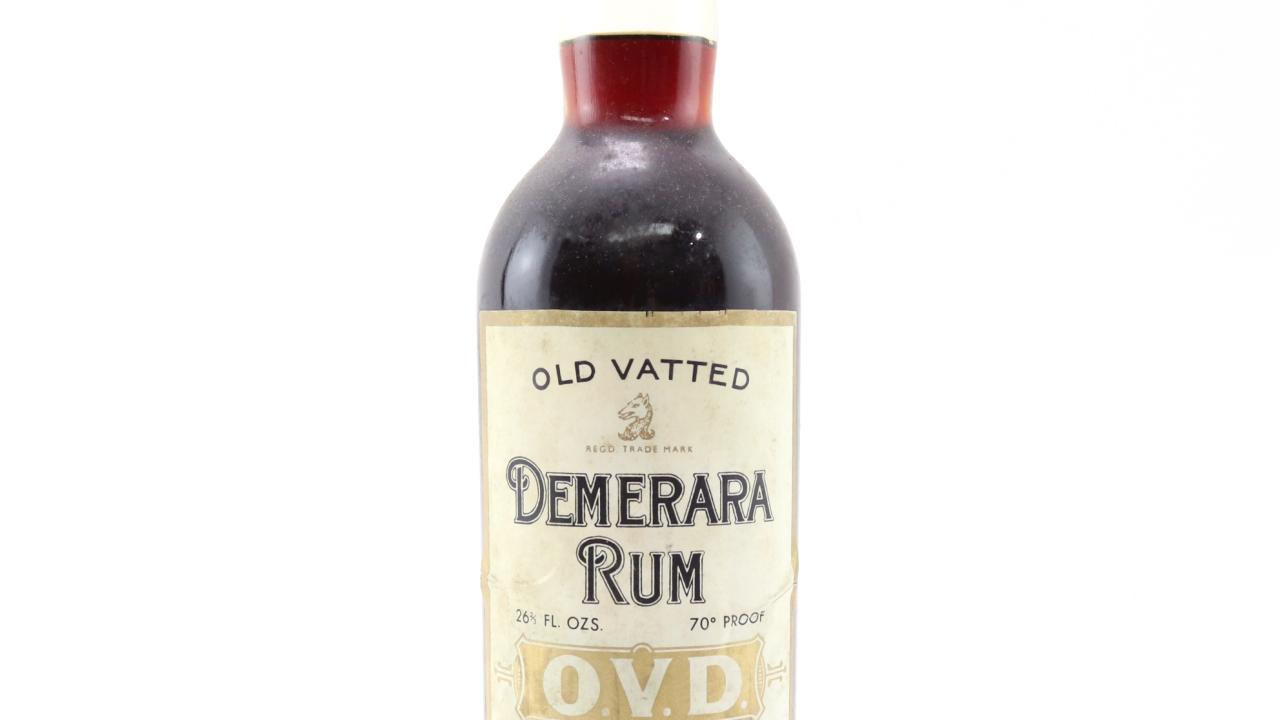 George Morton 'OVD' Old Vatted Demerara Rum 1970s Whisky | Whisky ...