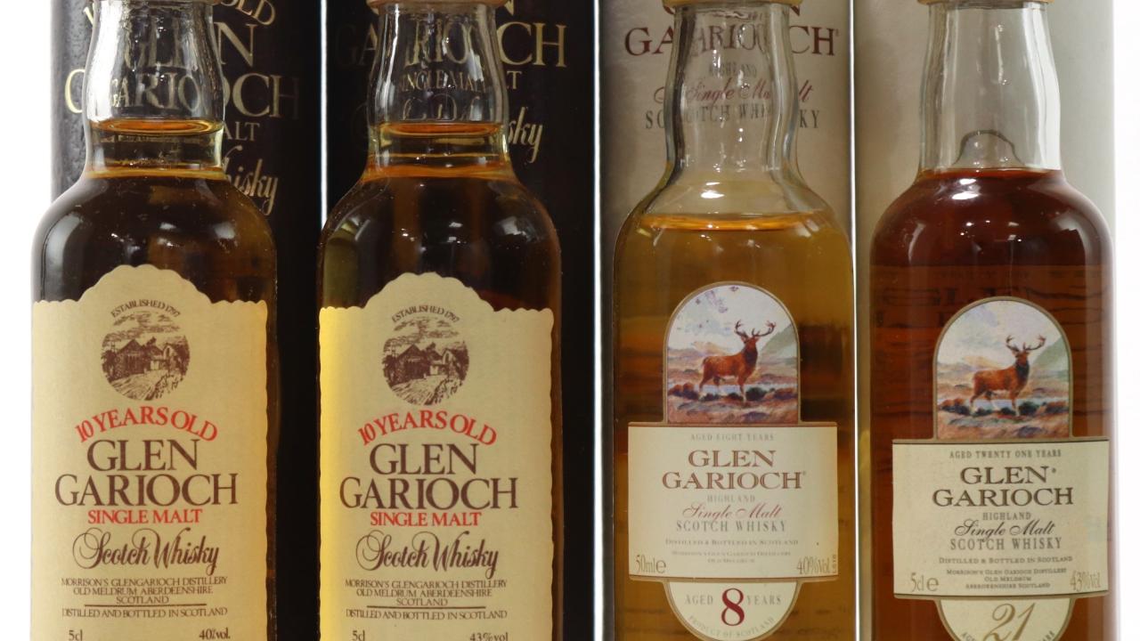 Glen Garioch Miniature Selection x 4 / including 21 Year Old Whisky ...