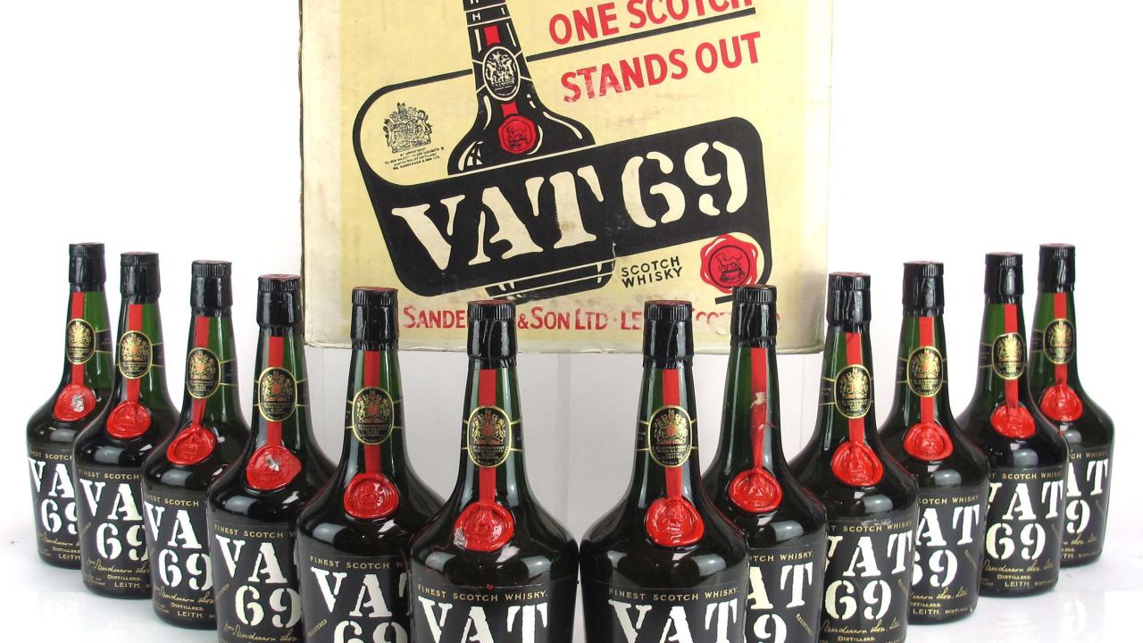 VAT 69 Full Case 12 x Bottle 1960s Whisky | Whisky Auctioneer