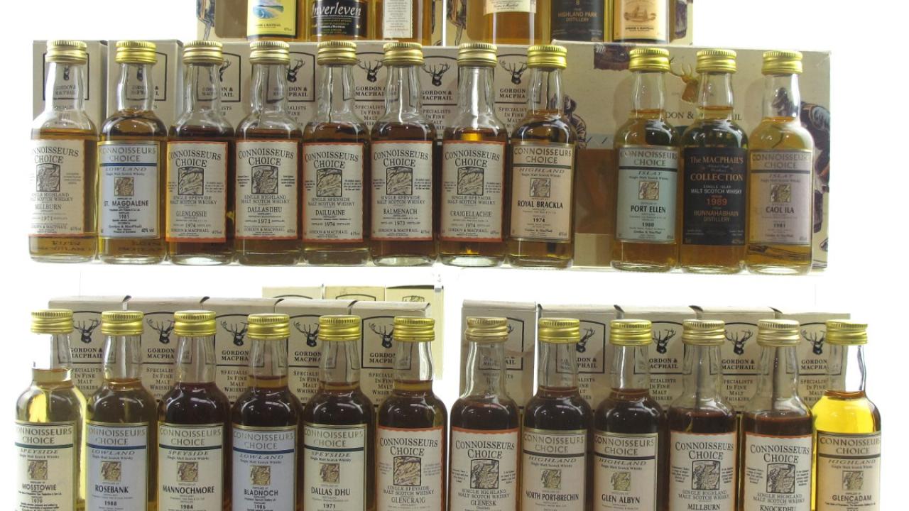 Gordon and MacPhail Miniature Selection x 29 / including Port Ellen ...