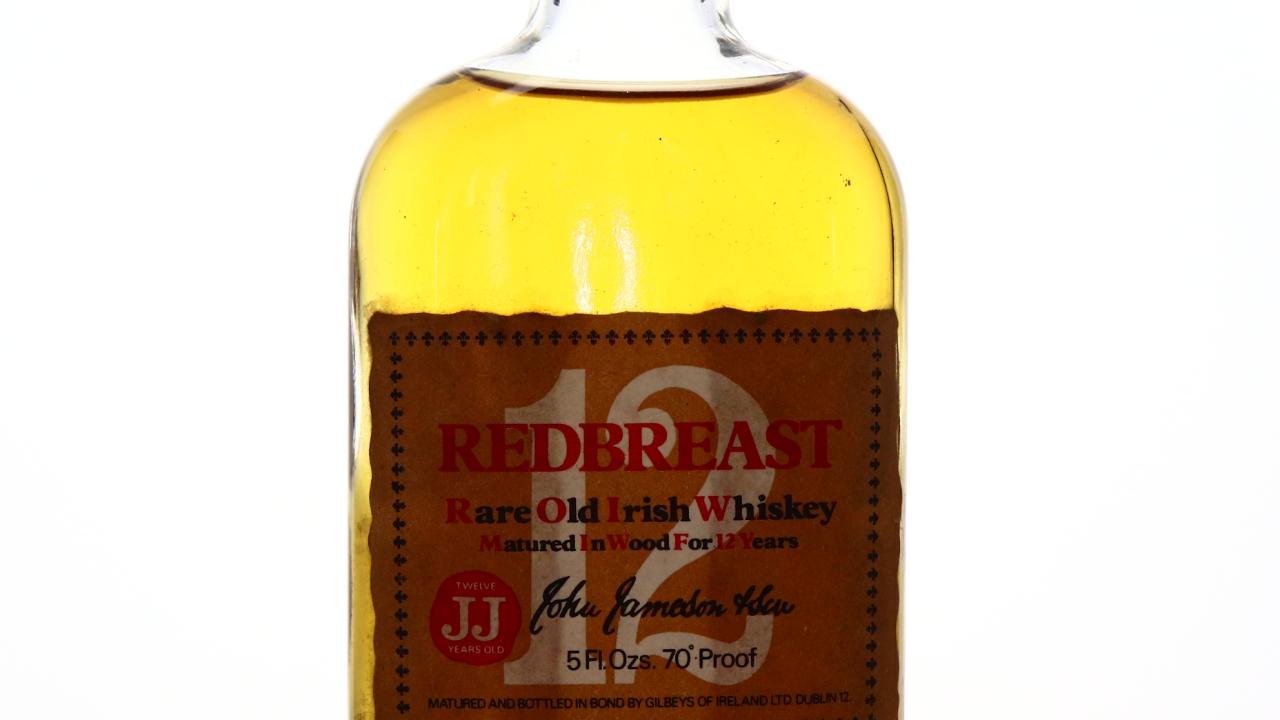 John Jameson & Son's Redbreast 12 Year Old 5 Fl Ozs 1960s Whisky ...