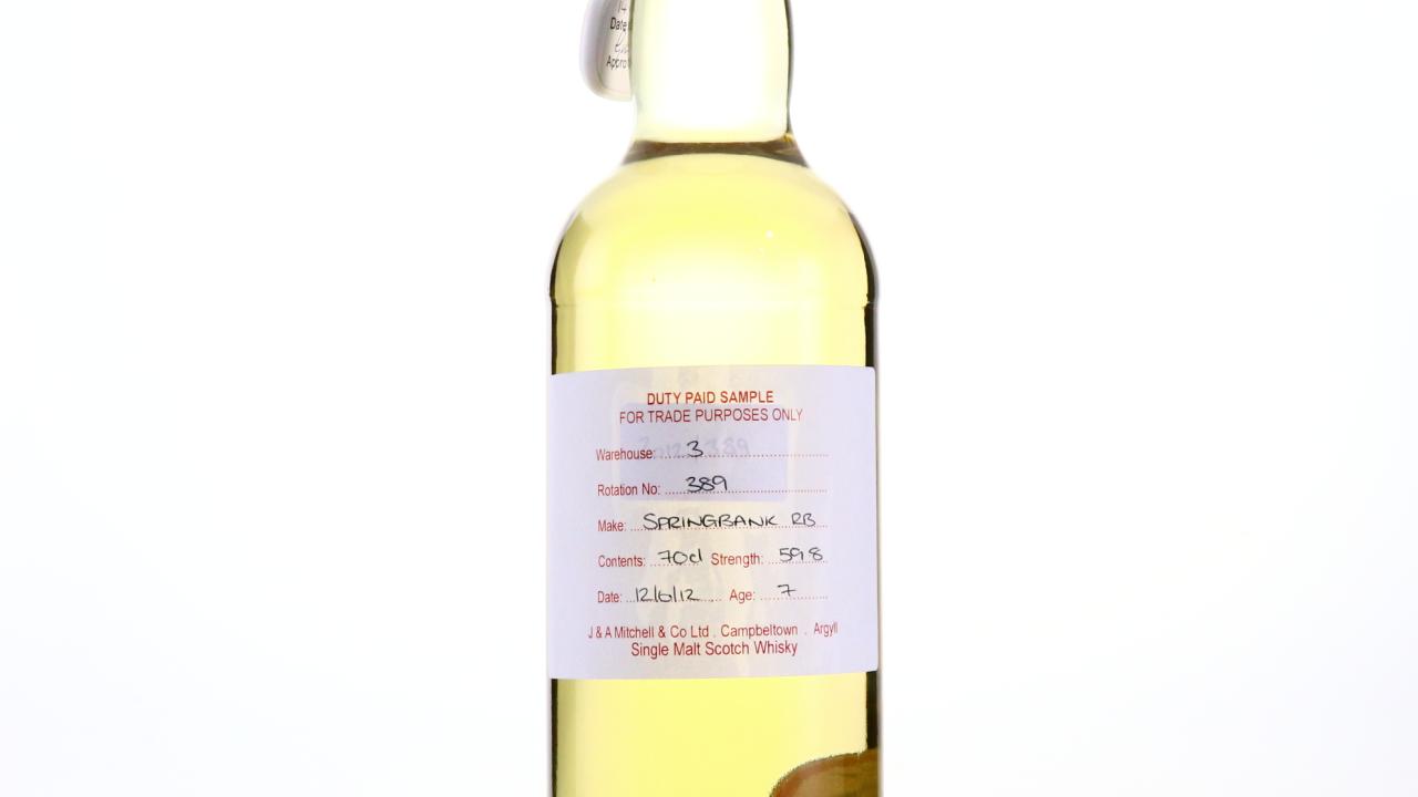 Springbank 2012 Duty Paid Sample 7 Year Old / RB Whisky | Whisky Auctioneer