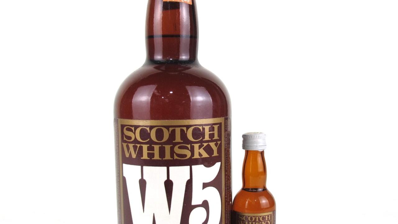 W5 Double U Five Scotch Whisky 1970s / includes Miniature Whisky ...
