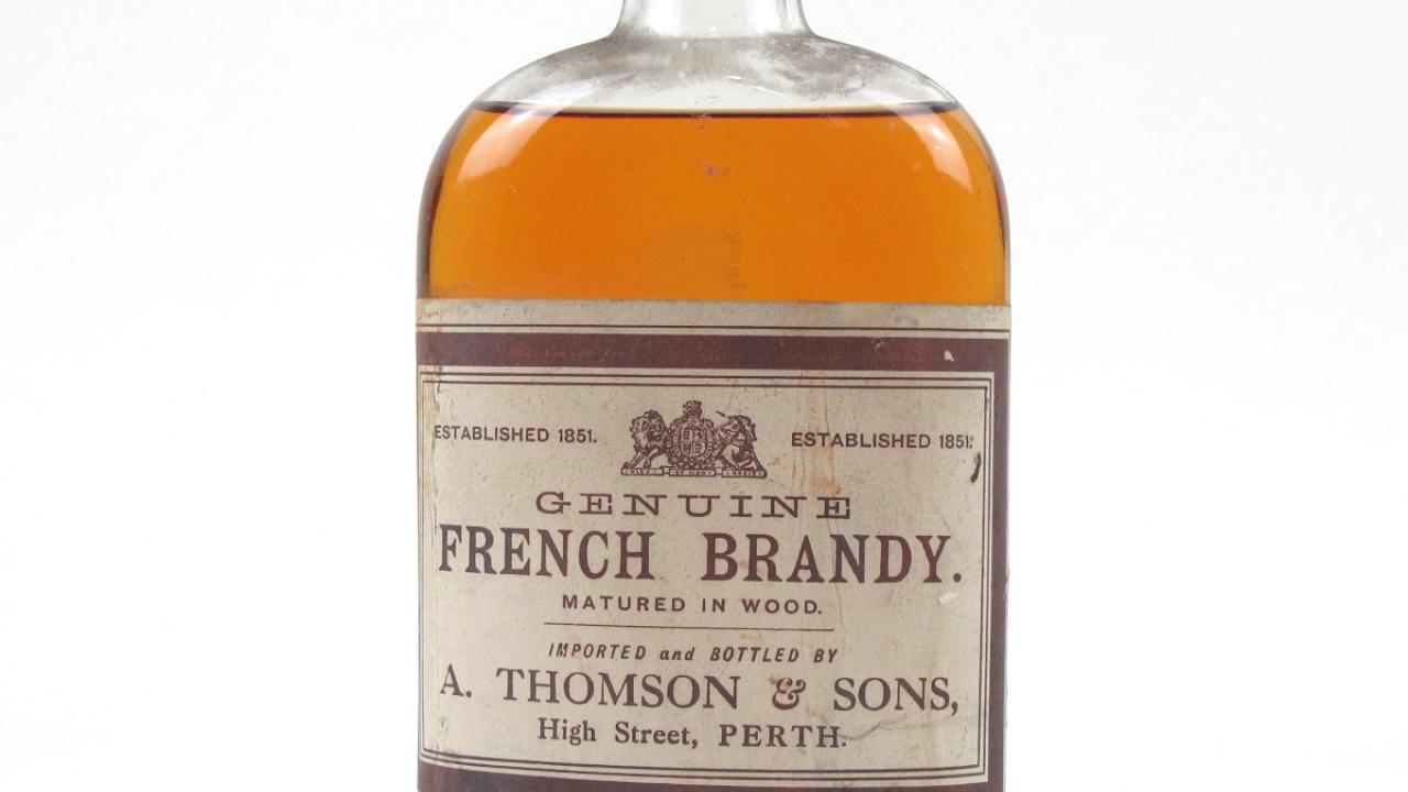 A. Thomson and Sons Genuine French Brandy Circa 1950s/60s Whisky ...