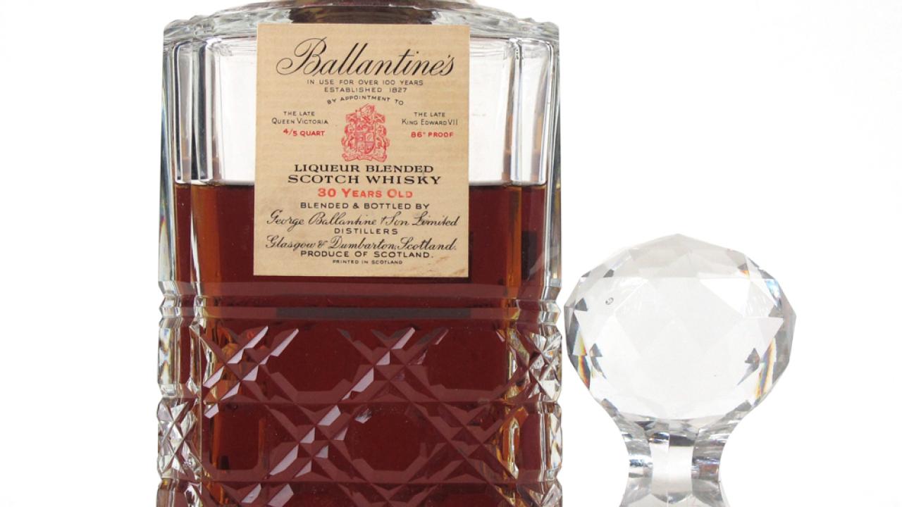 Ballantine's 30 Year Old Decanter Pre 1952 / Low Fill Level Whisky ...