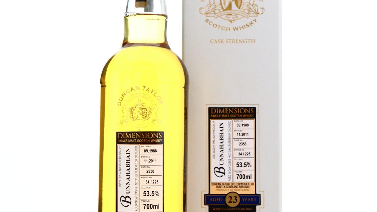 Bunahabhain 1988 Duncan Taylor 23 Year Old Dimensions Whisky | Whisky ...