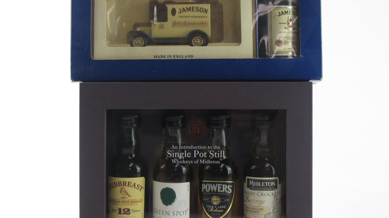 Irish Whiskey Miniature Collection - Including Model Van Whisky ...