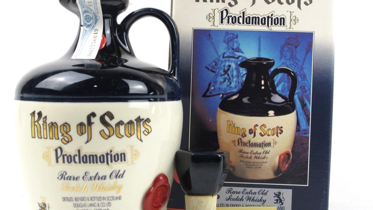 King of Scots 'Proclamation Decanter' Rare Extra Old Scotch Whisky Whisky | Whisky Auctioneer