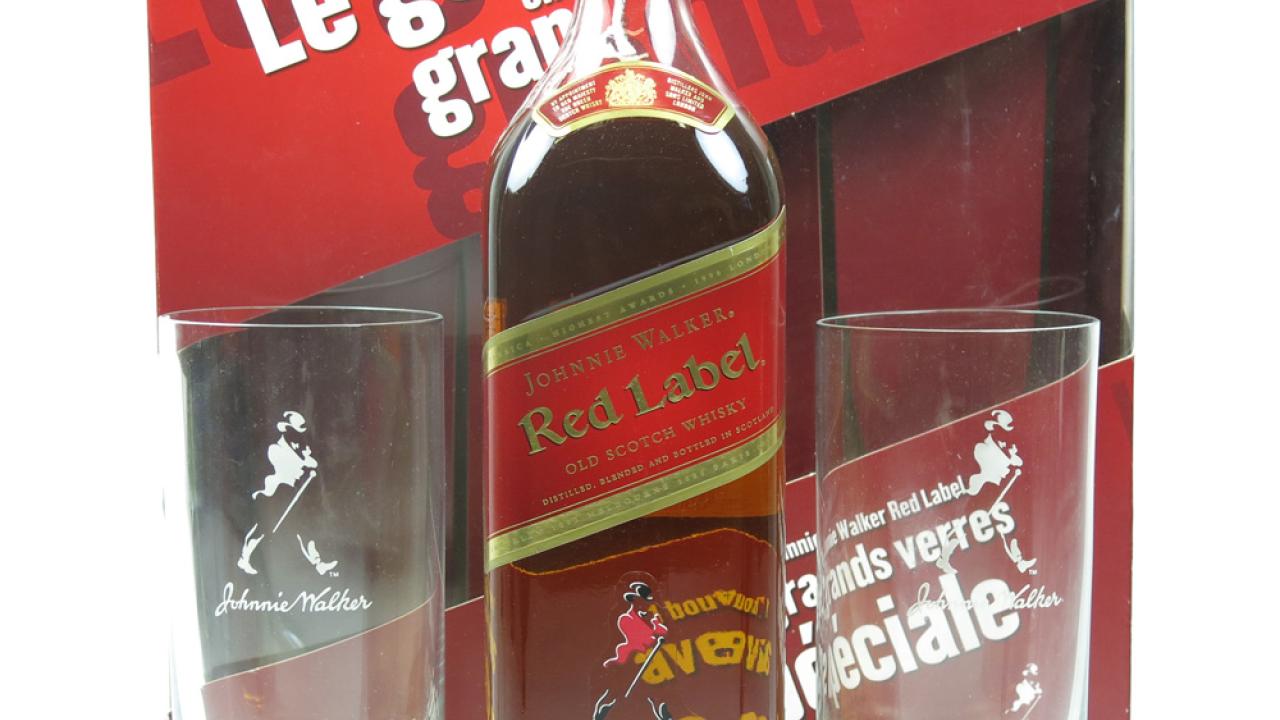 Johnnie Walker Red Label 2 Glass Pack Whisky | Whisky Auctioneer