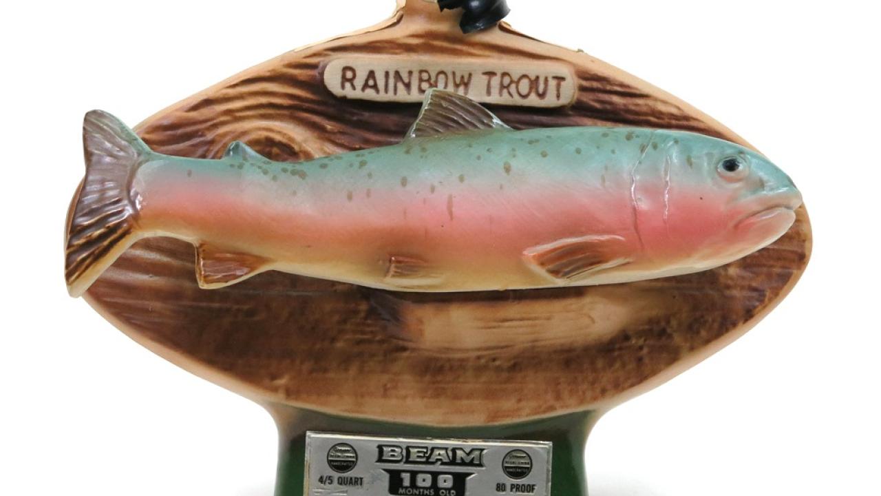 Jim Beam 100th Months Rainbow Trout Decanter Whisky | Whisky Auctioneer