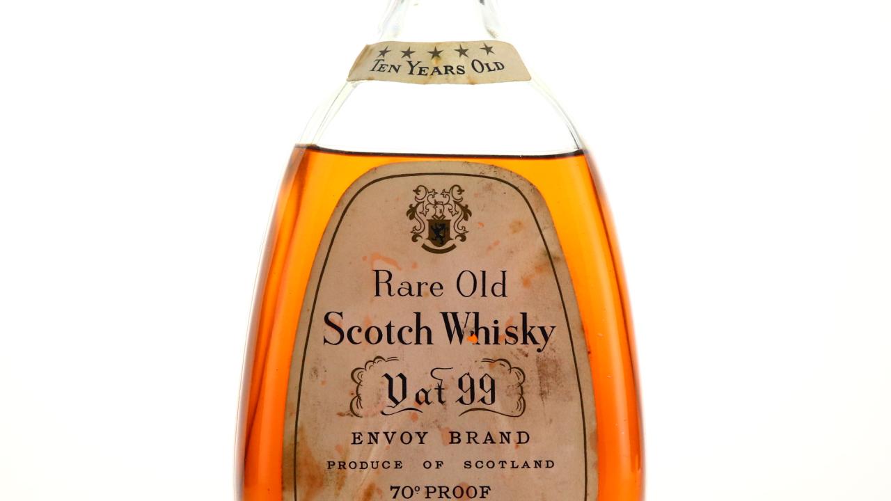 Vat 99 10 Year Old Rare Old Scotch Whisky circa 1940s Whisky | Whisky ...