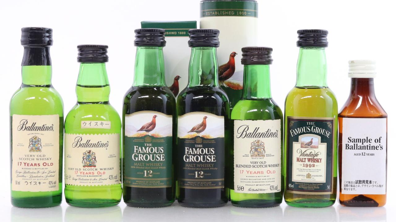 Ballantine's & Famous Grouse Miniature Selection Whisky | Whisky Auctioneer
