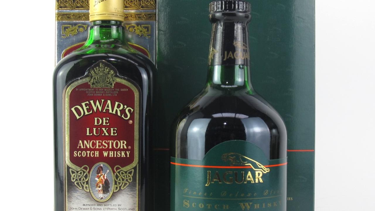 Jaguar 12 Year Old & Dewar's De Luxe Ancestor Whisky | Whisky Auctioneer