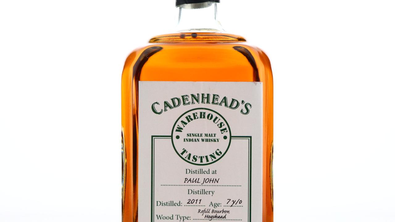 Paul John 2011 Cadenhead's 7 Year Old / Warehouse Tasting Whisky ...