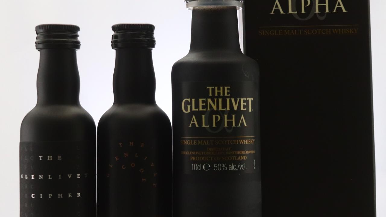 Glenlivet Alpha, Cipher & Code Miniatures x 3 Whisky | Whisky Auctioneer