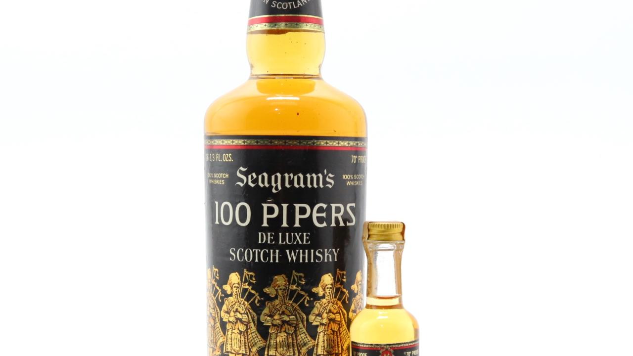 100 Pipers 1970s / with Miniature Whisky | Whisky Auctioneer