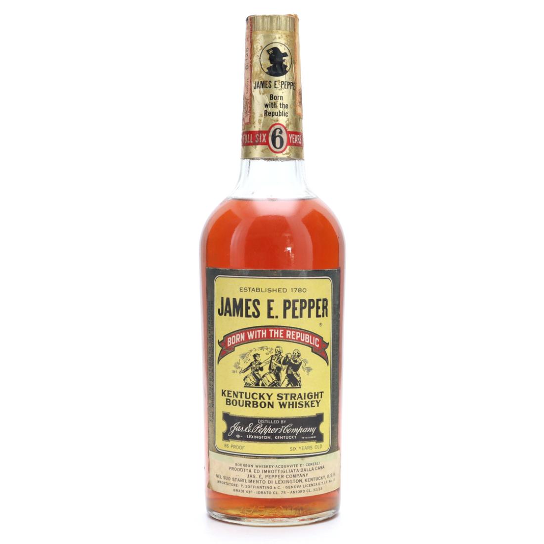 James E Pepper 6 Year Old Kentucky Straight Bourbon 1966 Whisky ...
