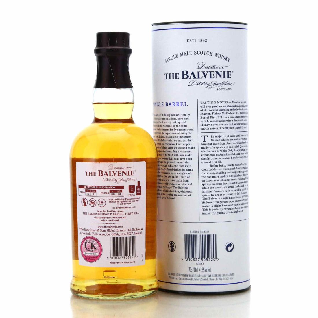 Balvenie Single Barrel 12 Year Old First Fill - 2024 Team Limited ...