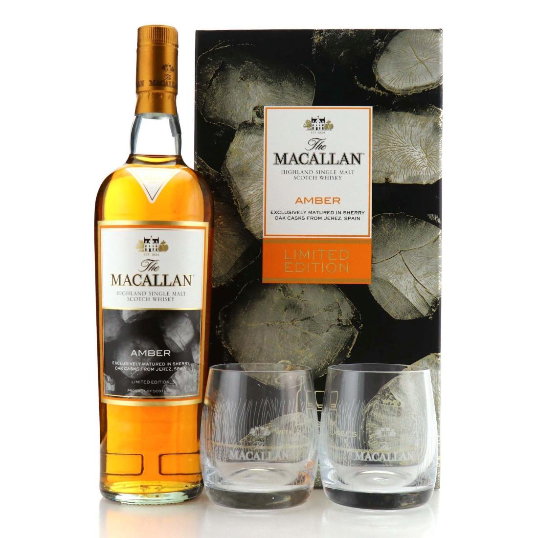 Macallan Amber Limited Edition - Glasses Gift Pack Whisky | Whisky ...