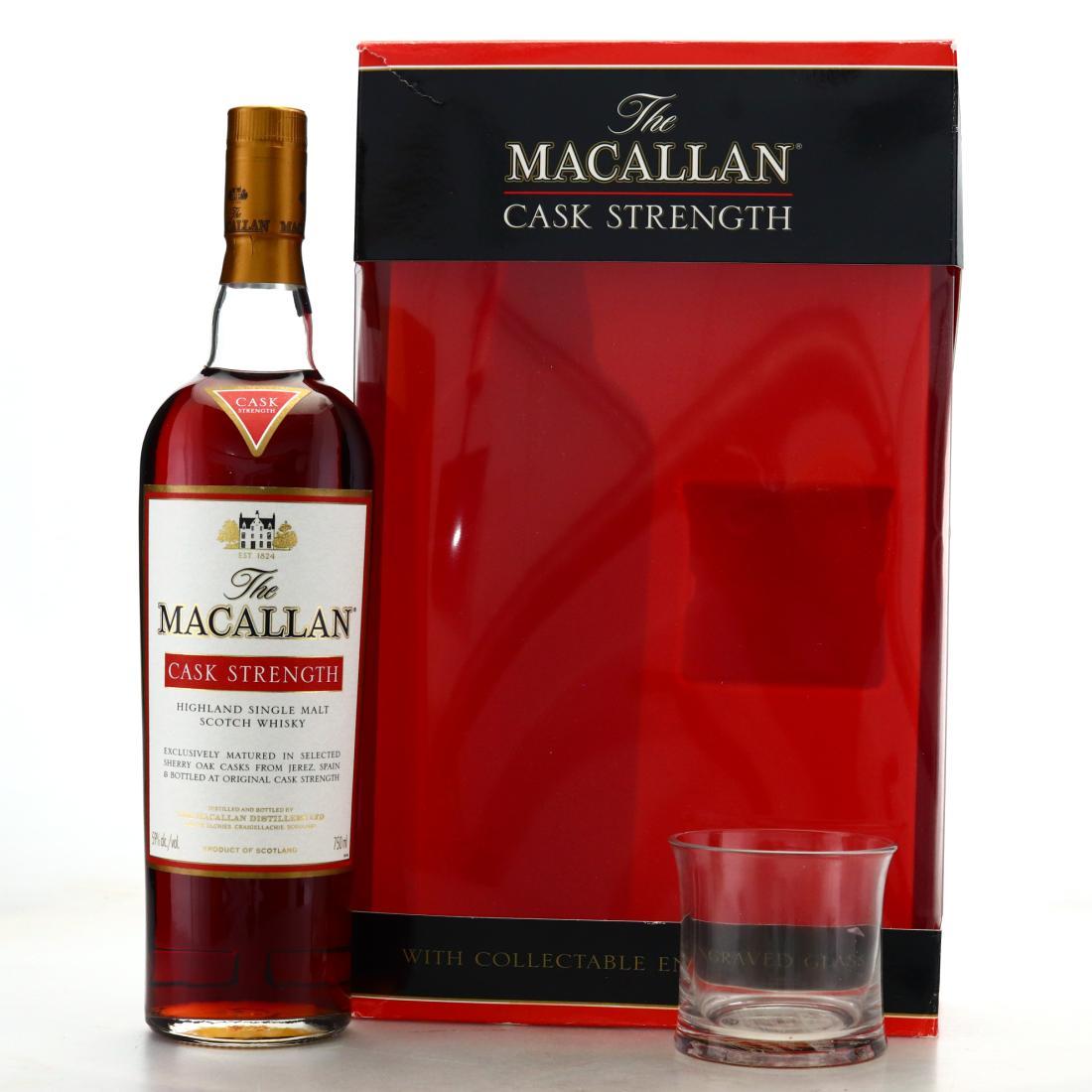 Macallan Cask Strength - Glass Gift Pack Whisky | Whisky Auctioneer