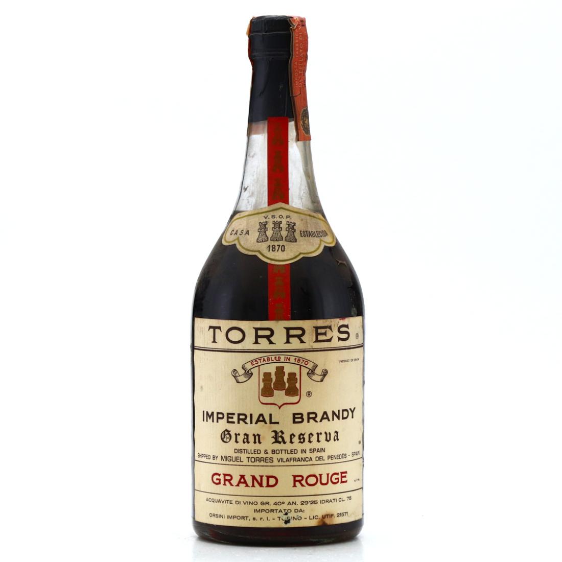 Torres Grand Rouge Imperial Brandy 1970s Whisky | Whisky Auctioneer