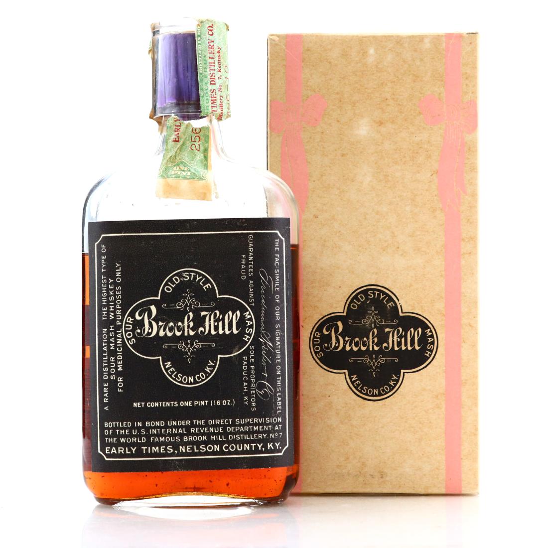 Brook Hill 1917 Bottled in Bond 15 Year Old Pint / Prohibition Era ...