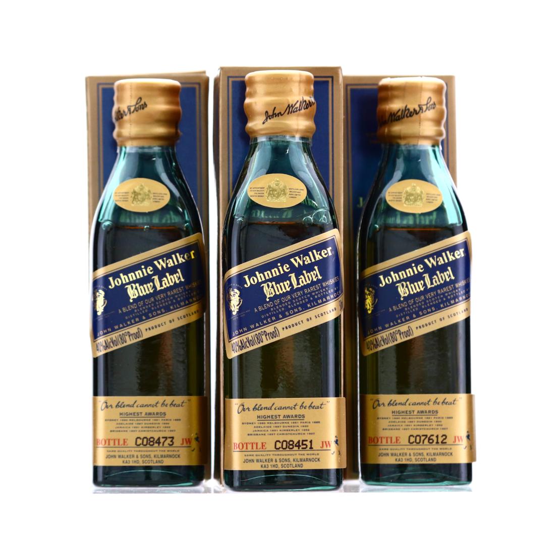 Johnnie Walker Blue Label Miniature x 3 Whisky | Whisky Auctioneer