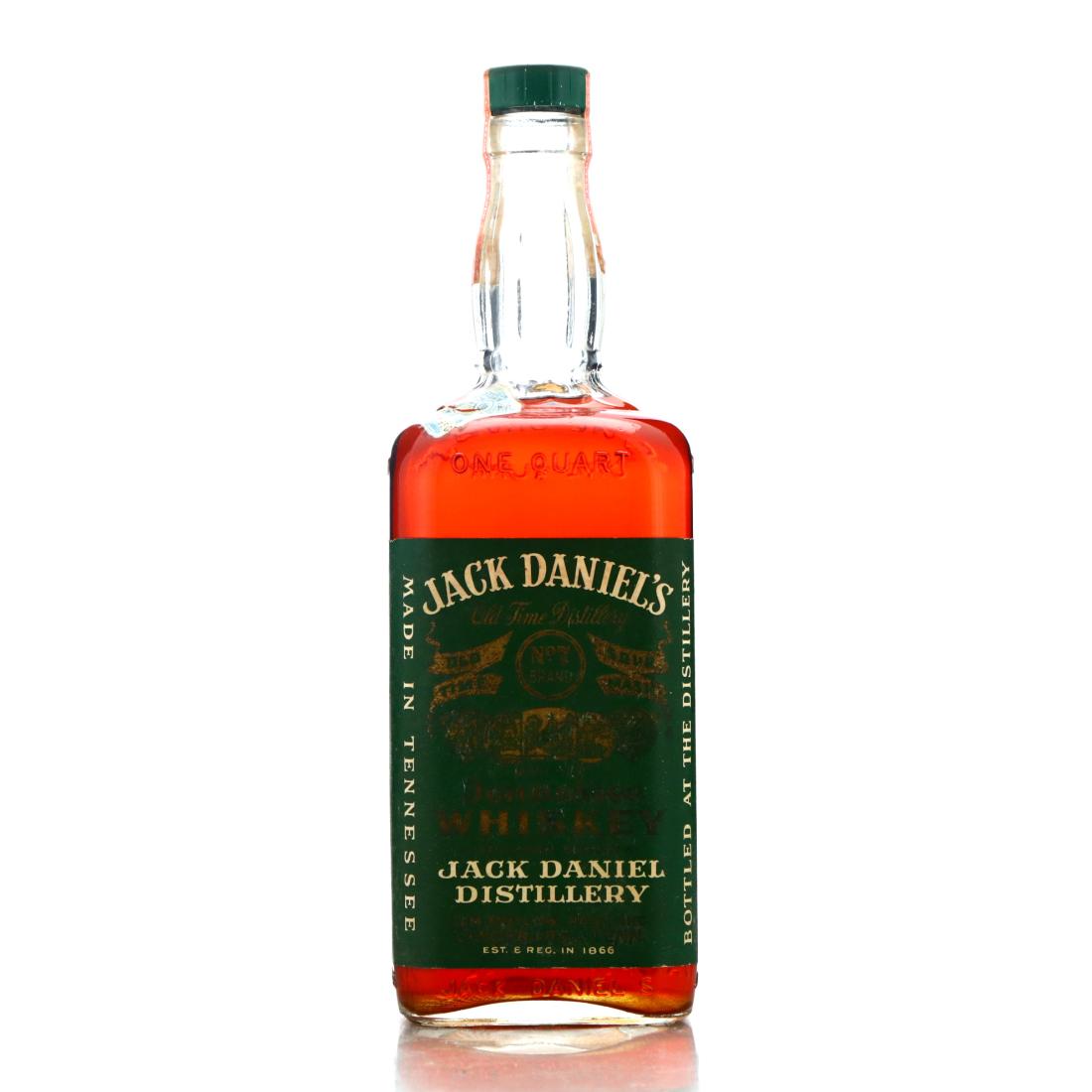 Jack Daniel's Old No.7 Brand Green Label 90 Proof Quart 1967 Whisky ...